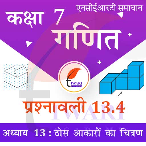 एनसीईआरटी समाधान कक्षा 7 गणित प्रश्नावली 13.4 ठोस आकारों का चित्रण