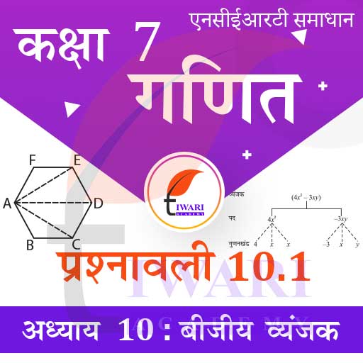 एनसीईआरटी समाधान कक्षा 7 गणित प्रश्नावली 10.1 बीजीय व्यंजक